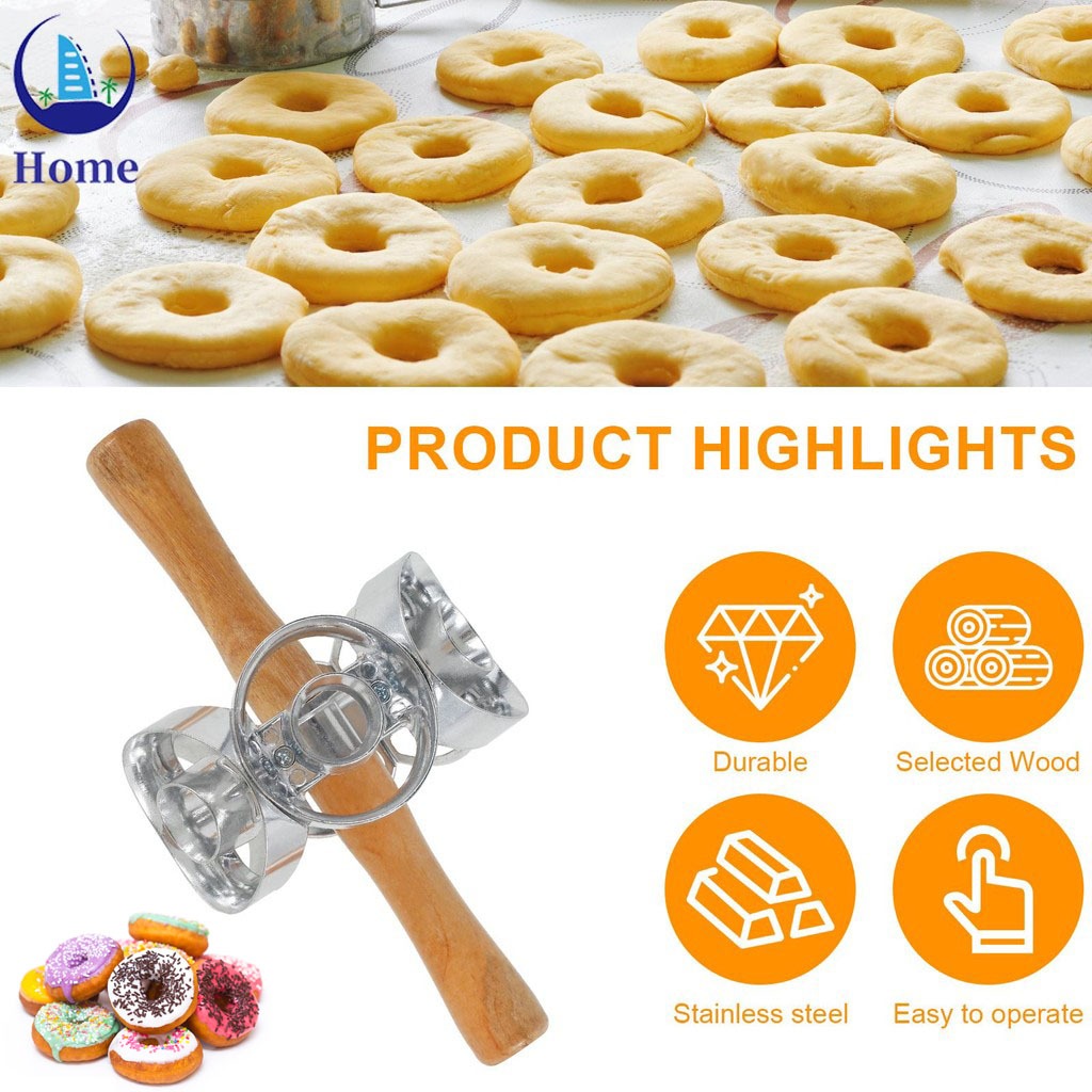 Doughnut Cutter Round Donut Cookie Cutter Stainless Steel Biscuit Mold ...