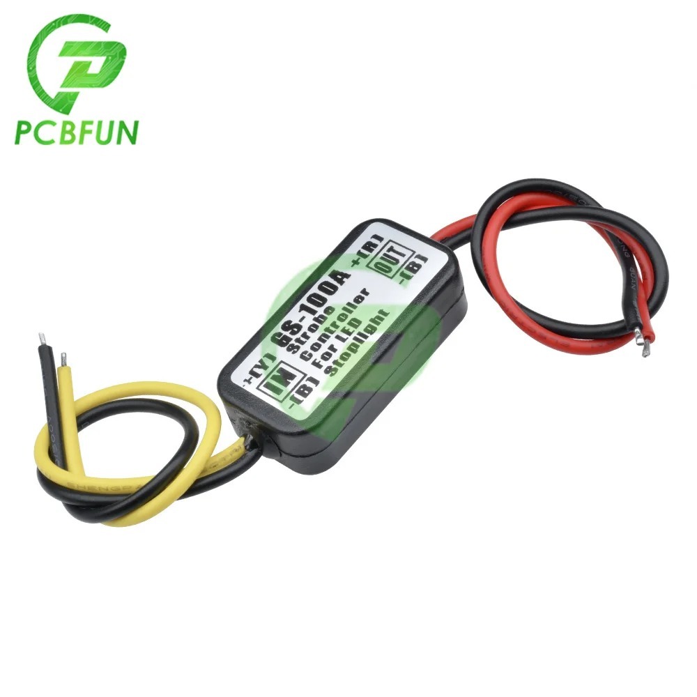 GS-100A Flash Strobe Controller Brake Light Flasher Module for Car LED Brake Stop Light Lamp DC ...