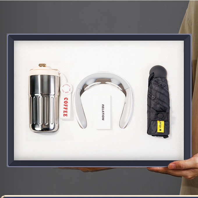 Gift Set Coffee Mug Cervical Massager Gift Box Creative Accompanying ...
