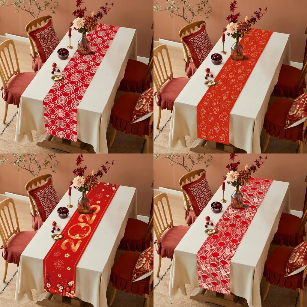 1.3*2.2M Chinese New Year Plastic Tablecloth Waterproof CNY Decoation ...