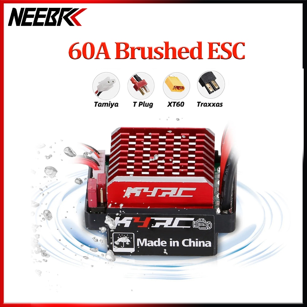 RC 1/10 Car 60A Brushed ESC For 540/550 Motor Traxxas Trx4 D90 HSP ...