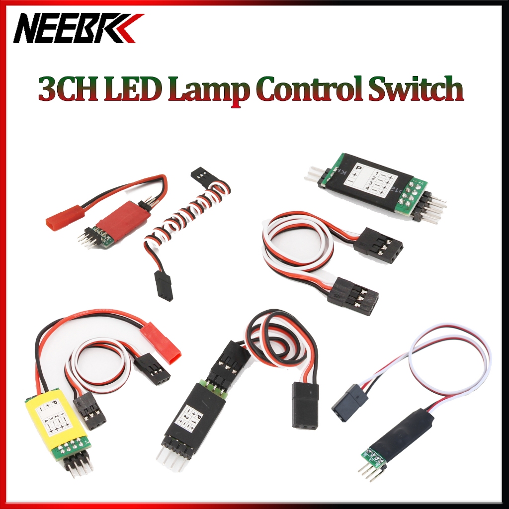 RC CAR LED Lamp Light Control Switch Panel System Turn on/Off 3CH For 1 ...