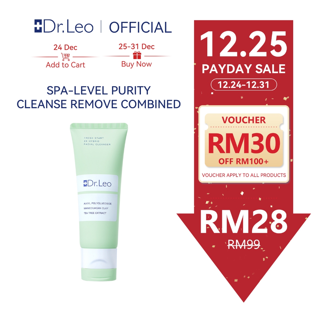 [Christmas Gift]Dr.Leo Fresh Start 2X Hybrid Facial Cleanser 80g Amino ...
