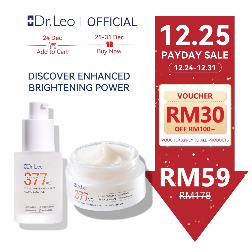 [Christmas Gift]Dr.Leo Brightening 2pcs skincare Set Symwhite 377 Dark Spot Niacinamide ...