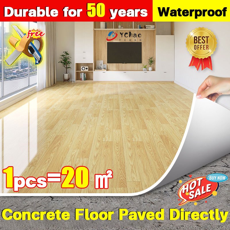 [2mm] YChao Tikar Getah tebal 1 gulung 16.4ft~32.81ft PVC Floor Sticker ...