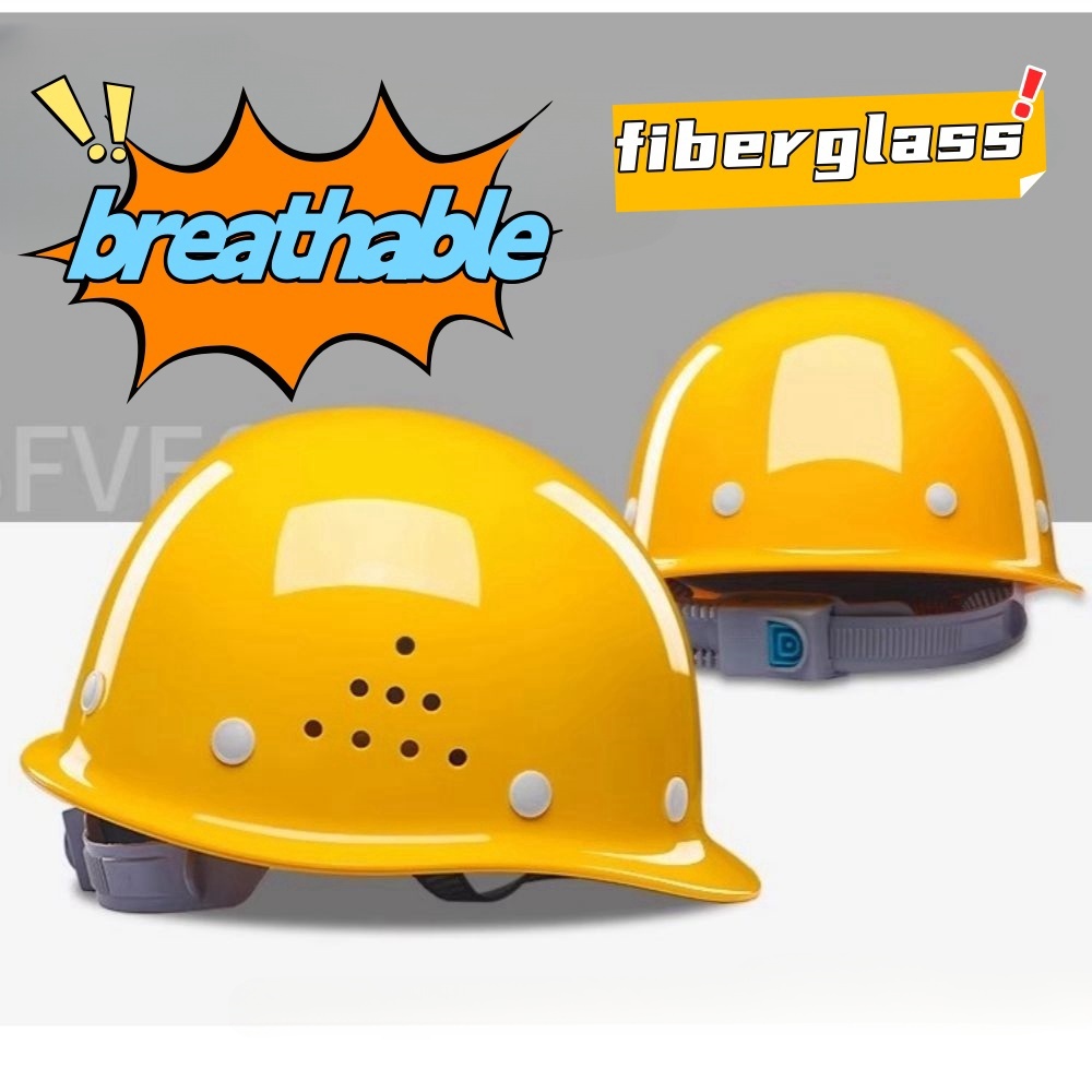 Safety Helmet（Fiberglass）， Breathable Building Construction Thickened ...