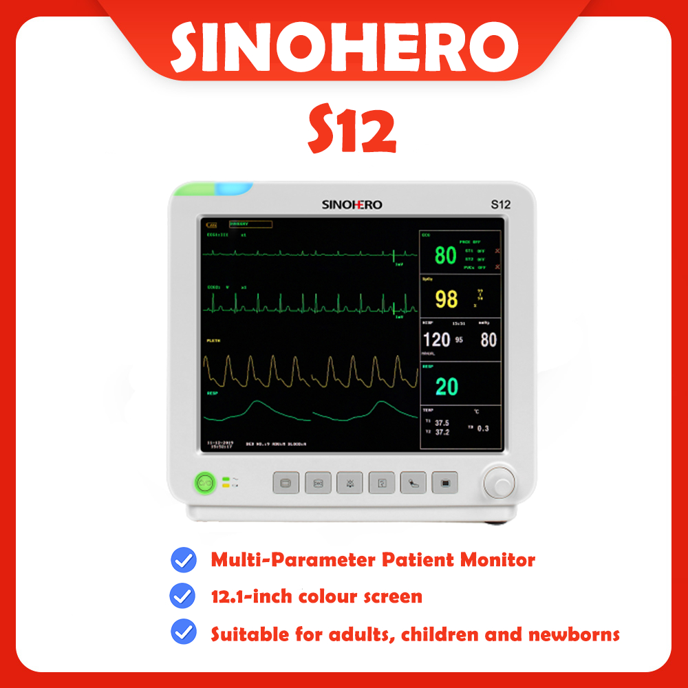 S12 Multiparameter Patient Monitor 12.1'' LCD Display ETCO2 ECG RESP ...