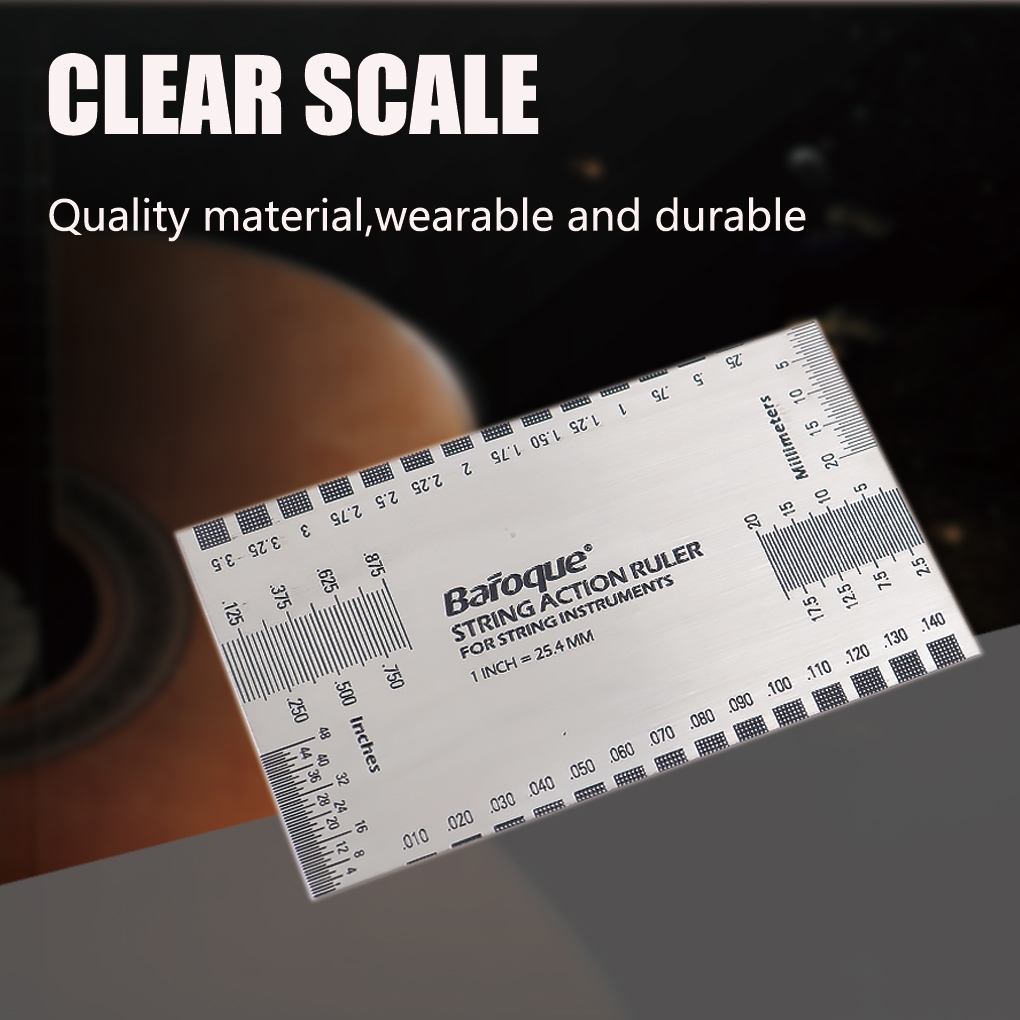 【Guitar String Ruler】Guitar Bass String Action Ruler Gauge Guide ...