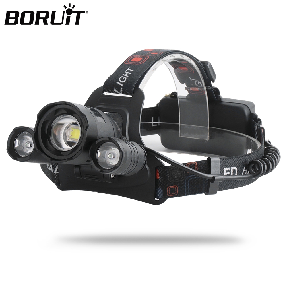 [CLEARANCE SALE] BORUiT RJ-3000 LED Zoom Headlight 5 Mosdes 3000LM USB ...
