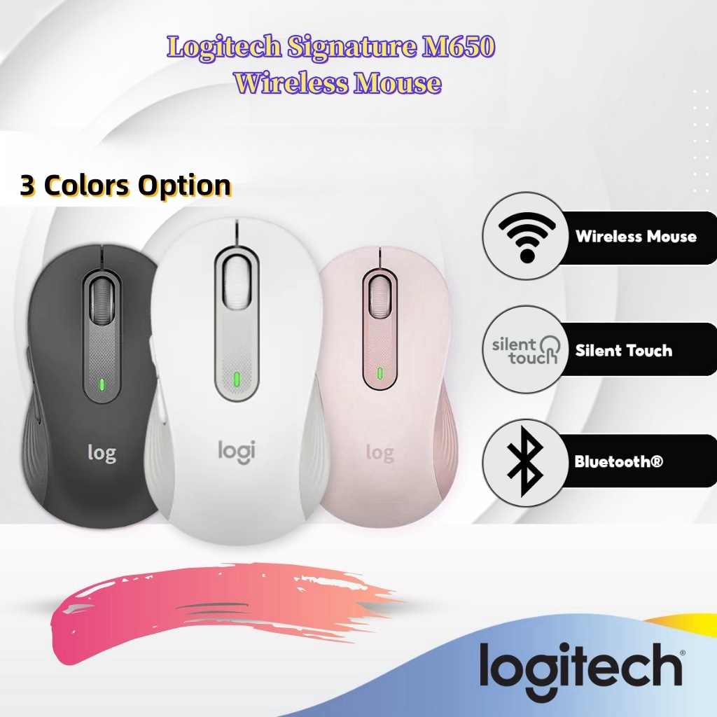 Logitech Signature M650 Wireless Mouse | Silent Touch | Bluetooth Mouse ...