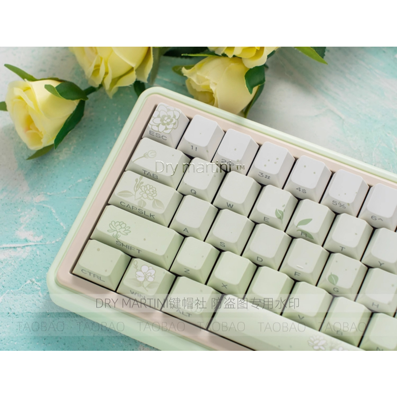 【Keycap Only】Jasmine Side Engraving Shine Through Keycap 130 Keys ...