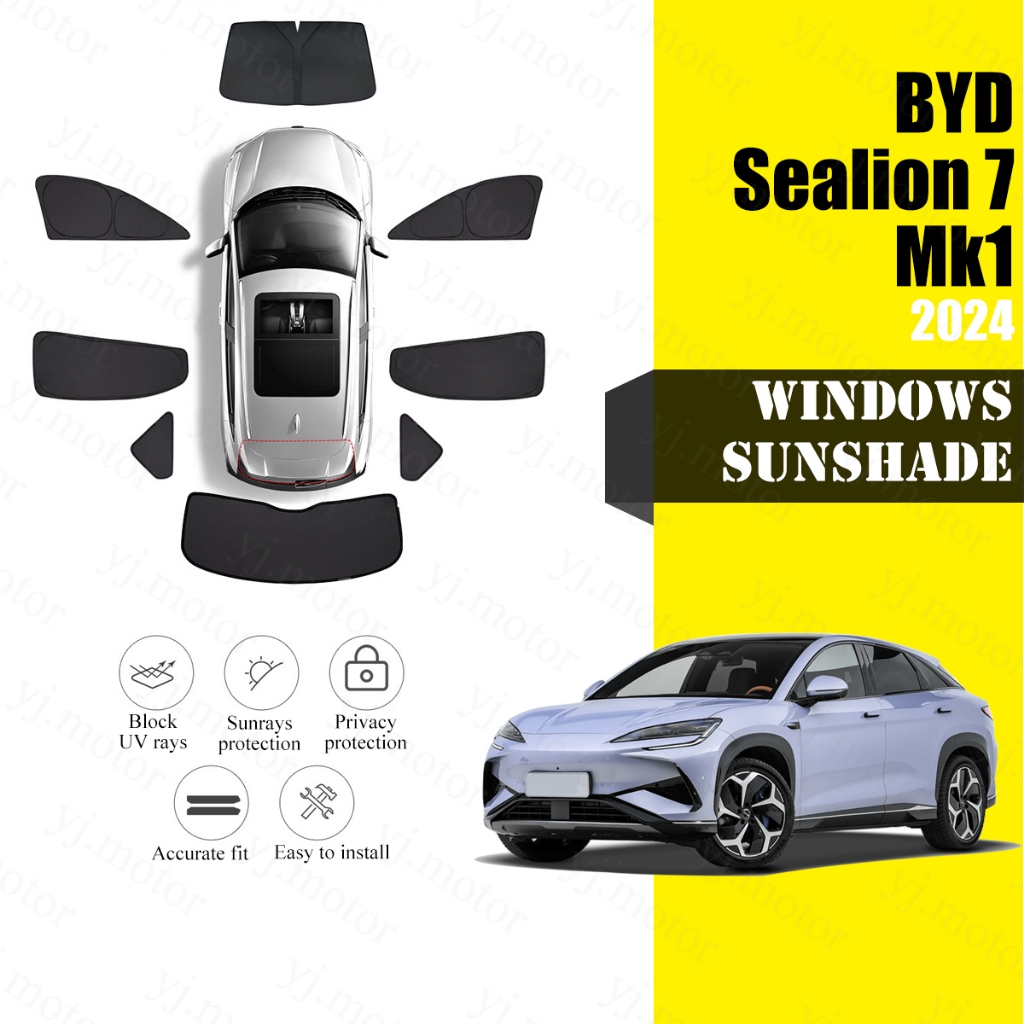 For 2024 BYD Sealion 7 Car Windshields Front Rear Window Sunshade UV ...