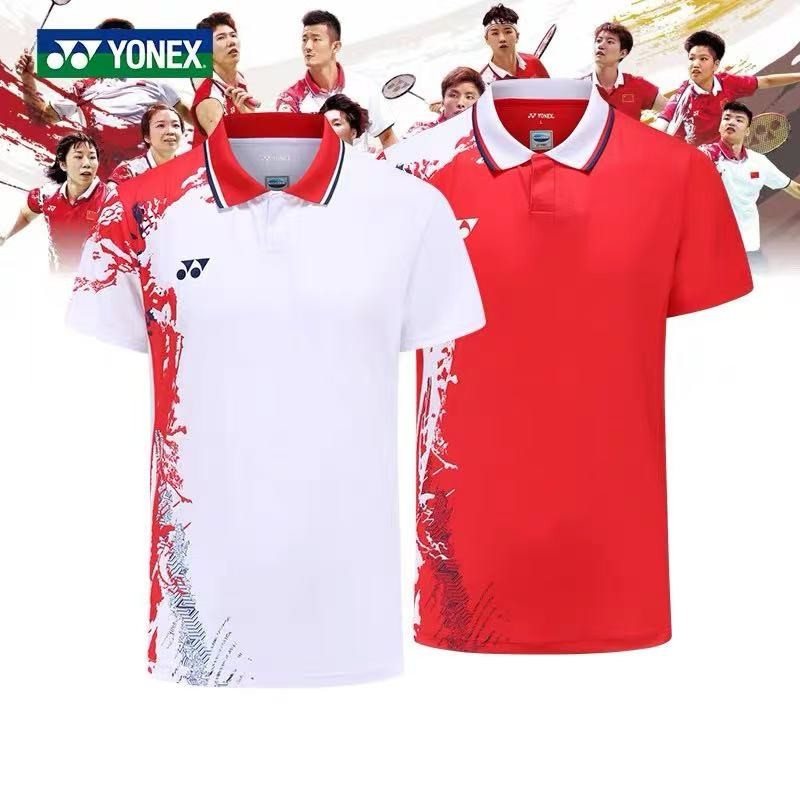 YONEX badminton shirt, quick drying breathable badminton suit short sleeved, men's and women's ...
