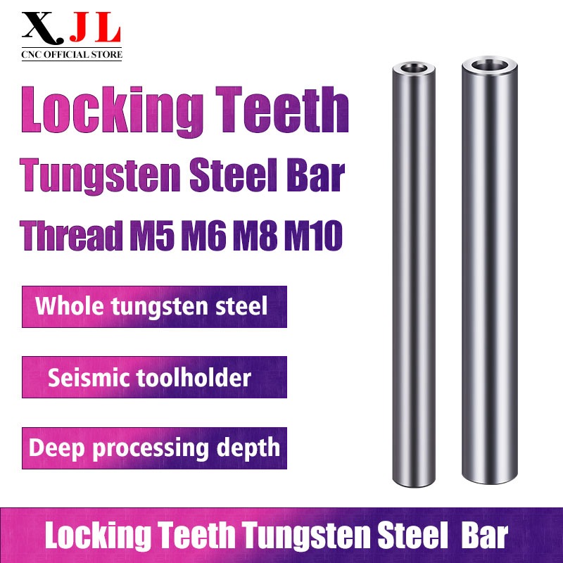 XJL Tungsten Steel Boring Bar thread M5 M6 M8 M10 Locking Teeth Fine ...