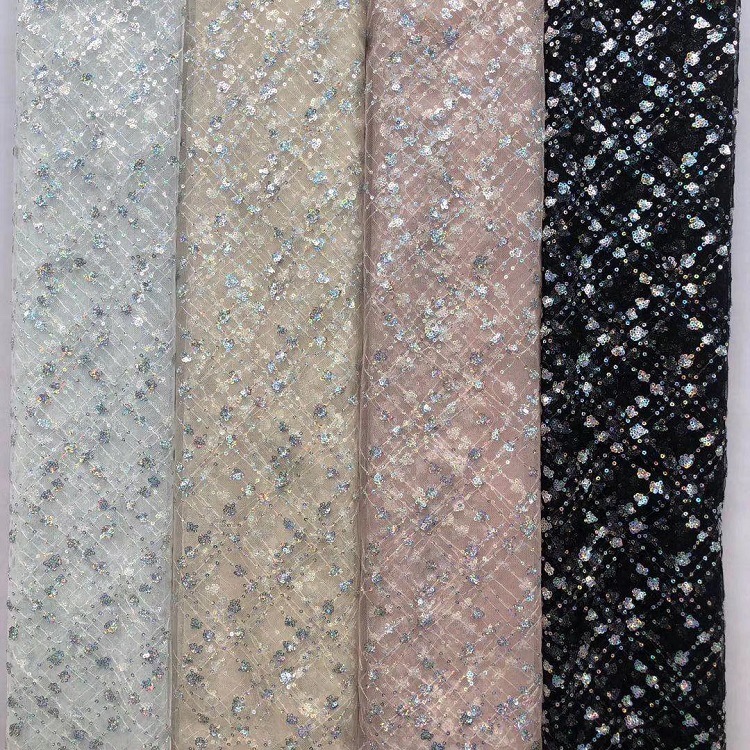 1 Yard Grid Bead Embroidery Mesh Lace Fabric | Shopee Malaysia