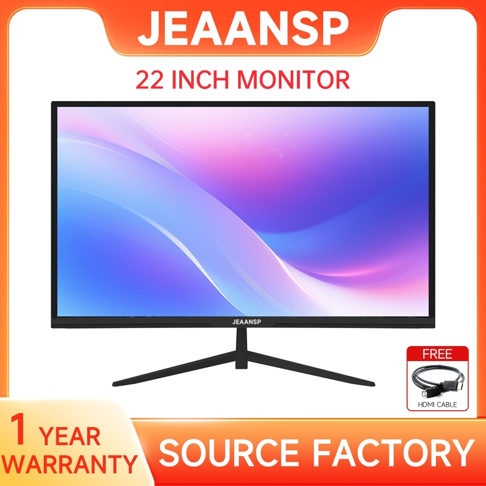 JEAANSP Monitor 22 inch computer Monitor 1080P Full HD monitor 75hz LED ...