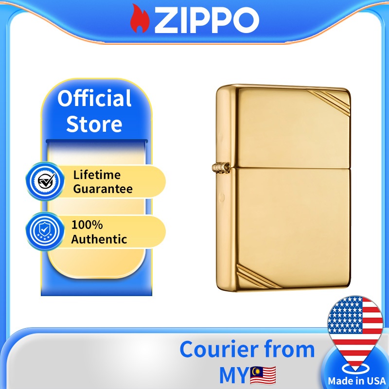Zippo 1937 Vintage Design with Slashes Brass Lighter, 270 | Shopee Malaysia