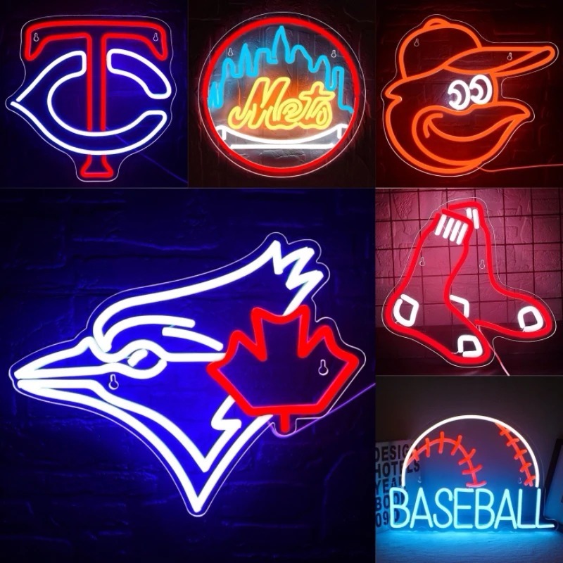 Sports Neon Sign Light Baseball LED Neon Light For Club,Bedroom,Man ...