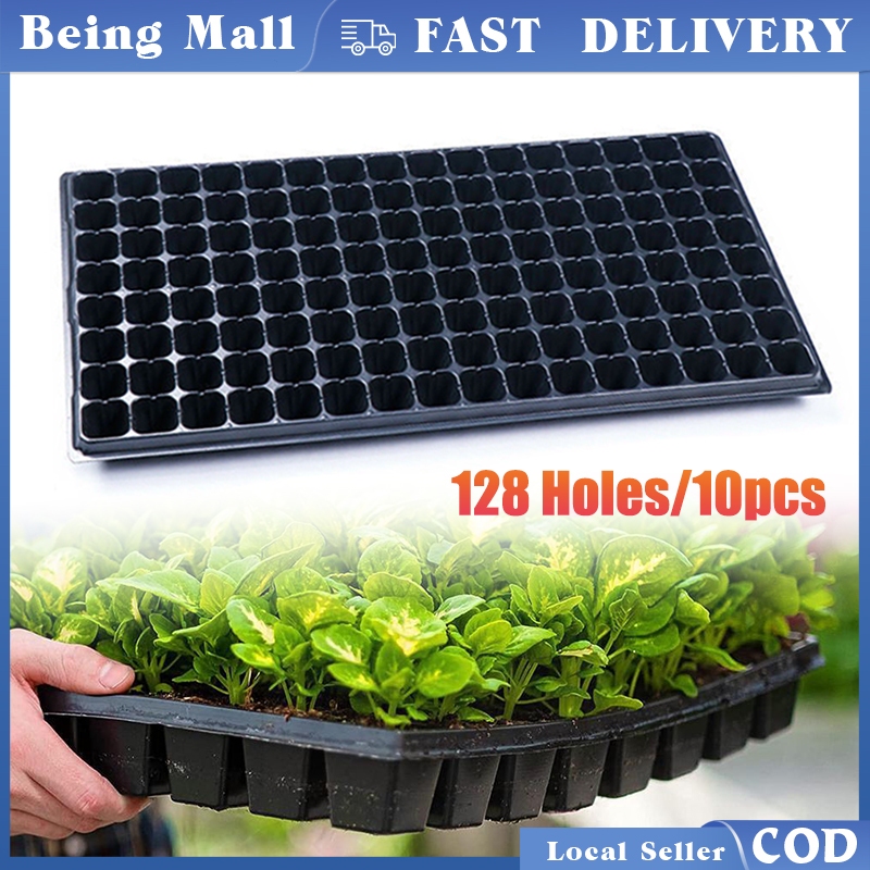 10 Pieces Seedling Tray 128 Holes Plastic Plant Seed Tray For Seedling ...