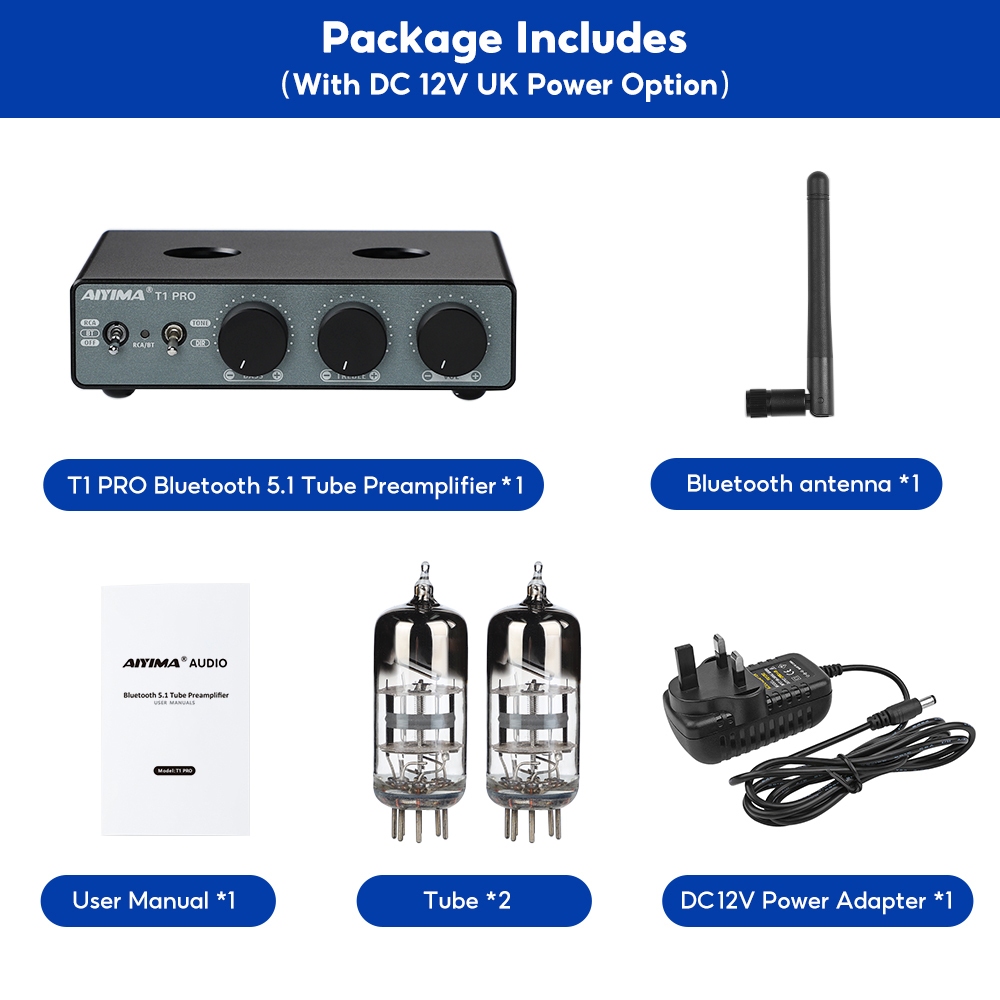 AIYIMA T1 PRO Vacuum Tube Preamplifier Amplifiers Home Audio RCA ...
