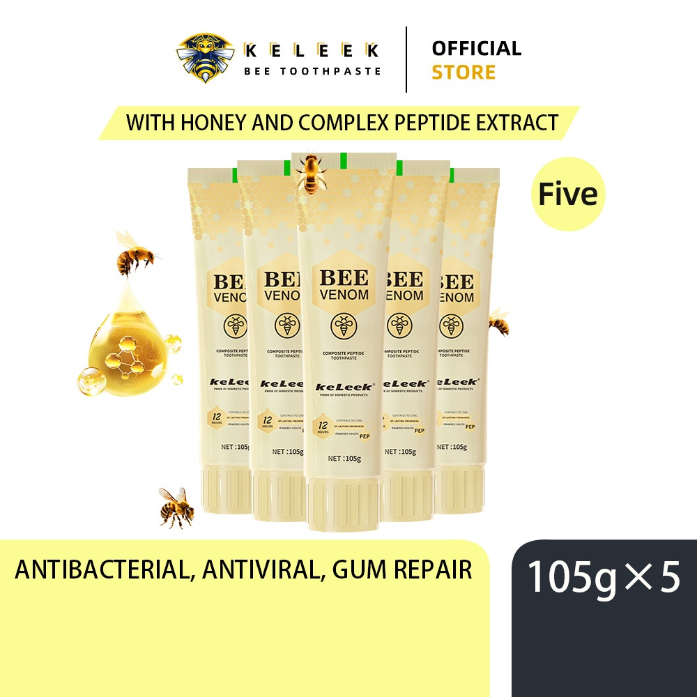 KELEEK Pasta gigi Bee venom gold complex peptide toothpaste, long ...