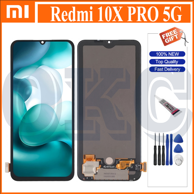 Original AMOLED For Redmi 10X 5G LCD Display Touch Screen Digitizer ...
