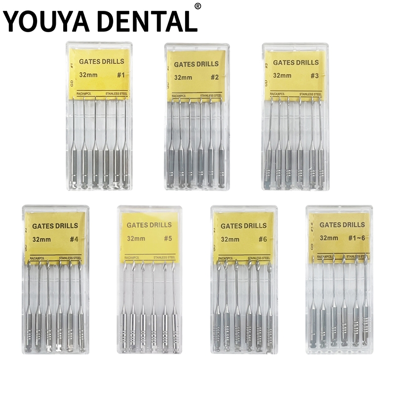 6pcs/box Dental Peeso Reamer Gates Drills 32mm Endodontic Reamers Drill ...