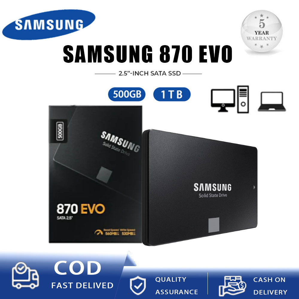 SAMSUNG SSD 870 EVO 500GB 1TB Internal Solid State Disk Hard Drive ...