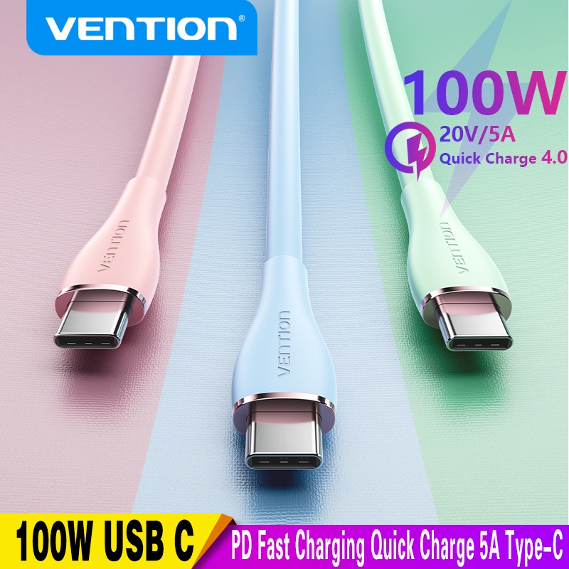 Vention 100W USB Type C to USB C Cable for MacBook iPad Samsung S21 ...