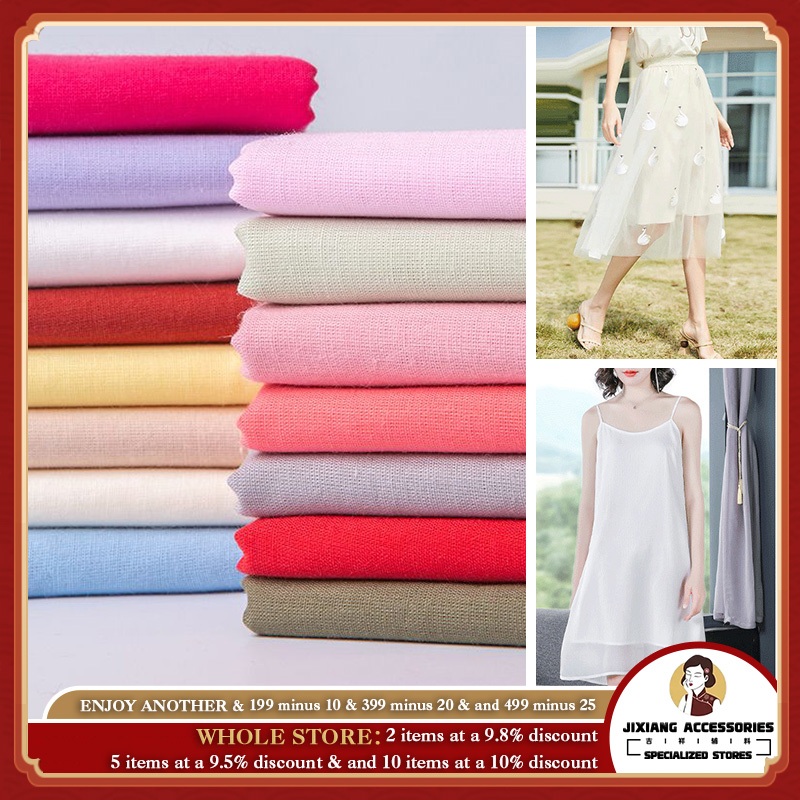 Half meter price【145CM wide】Solid color cotton clothing lining fabric ...