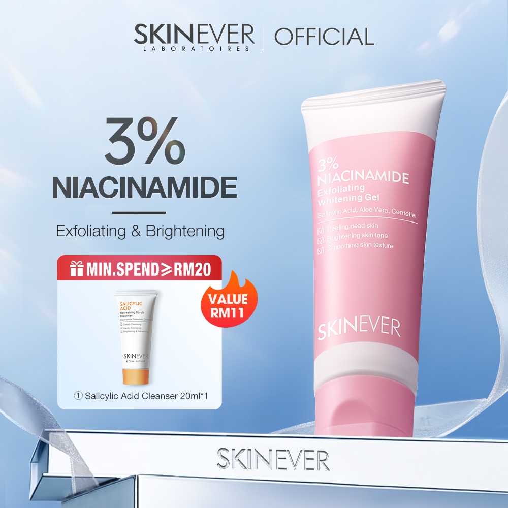 SKINEVER Niacinamide pink Exfoliating Gel Whitening Facial Body Scrub ...