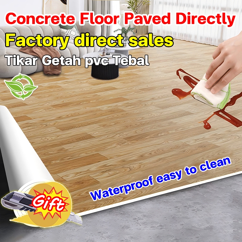 tikar getah pvc tebal wear-resistant waterproof household Even a child ...