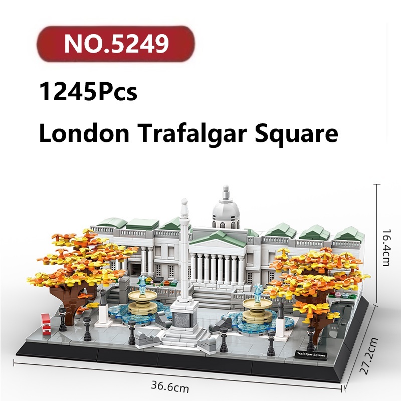 Trafalgar Square London Building Blocks 1245 Pcs WANGE Architecture ...