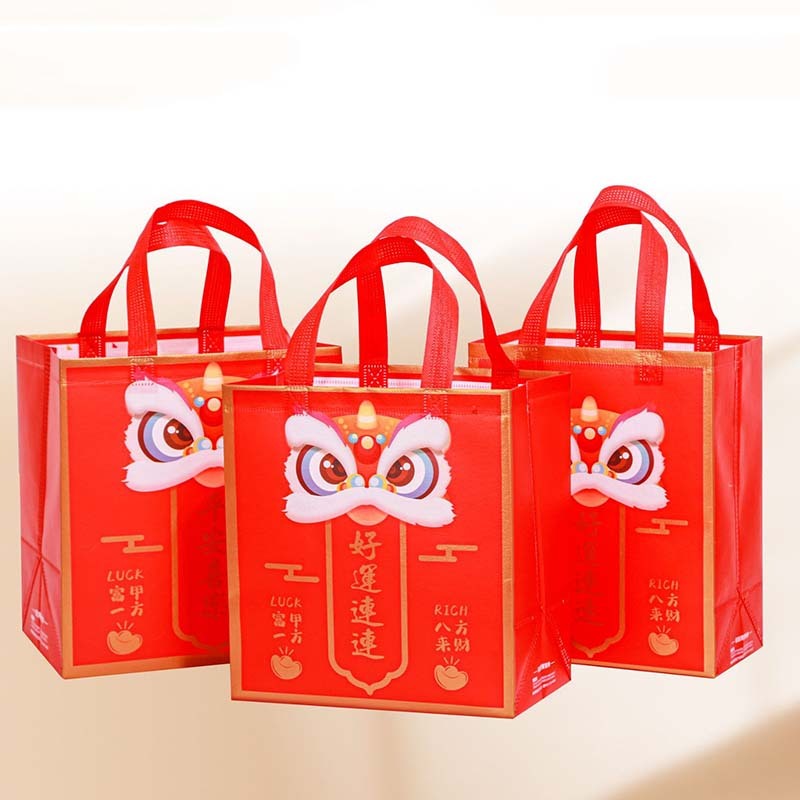 New Year Gift Bag Student Nonwovens Storage Bag Birthday Gift Tote Bag ...
