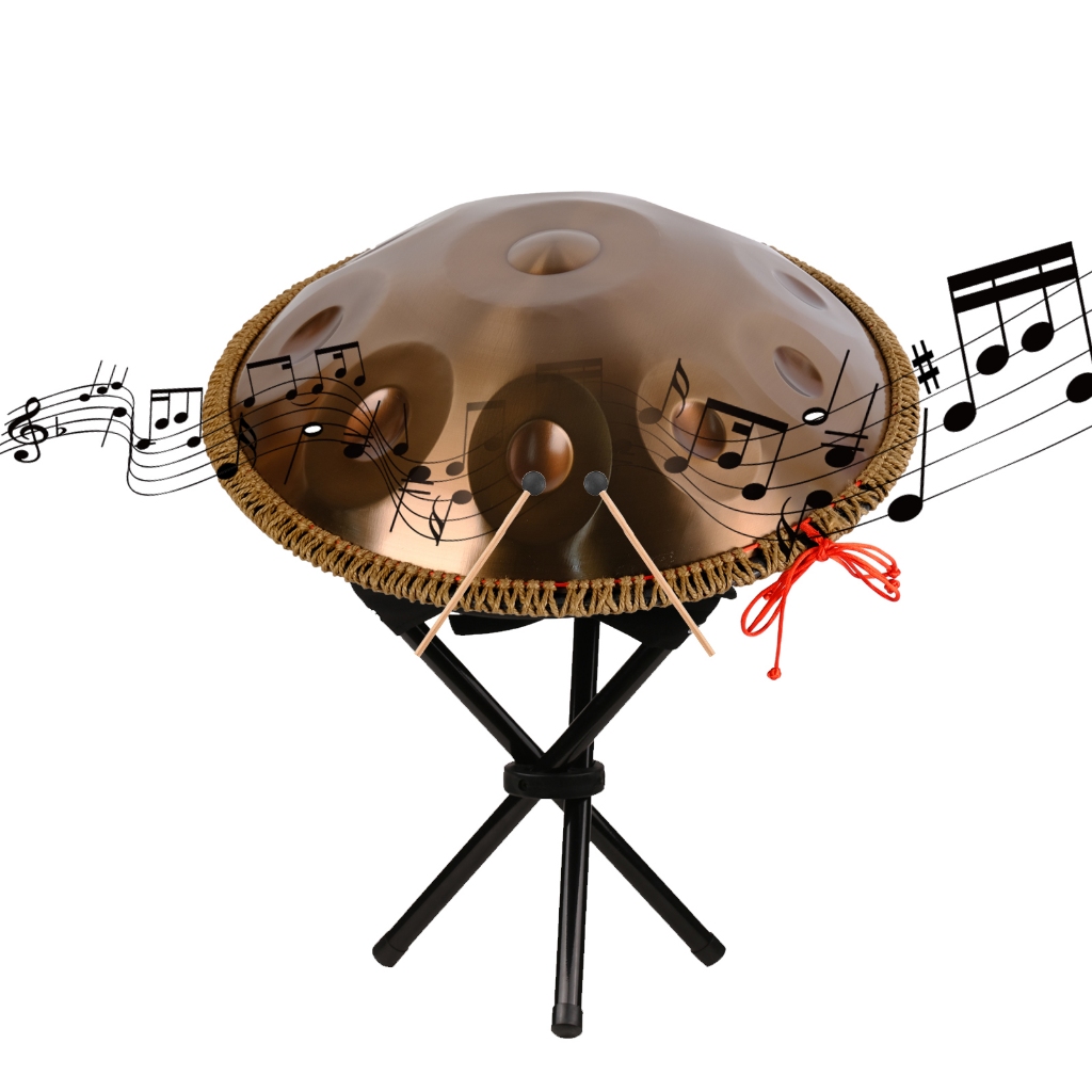 10 Notes Handpan Drum 22-inch Stainless Steel Drum Hand Drum with ...