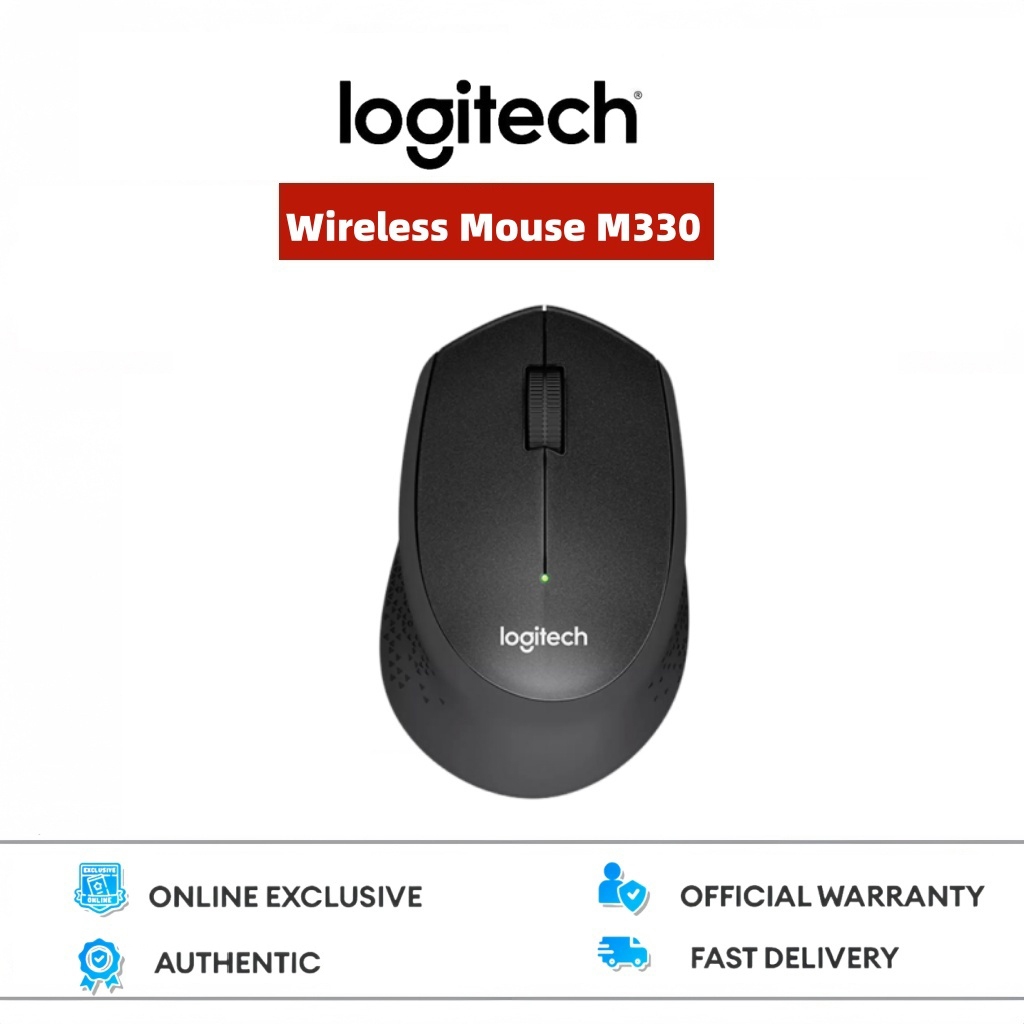Logitech M330 Silent Plus Wireless Mouse, 2.4 GHz with USB Nano ...