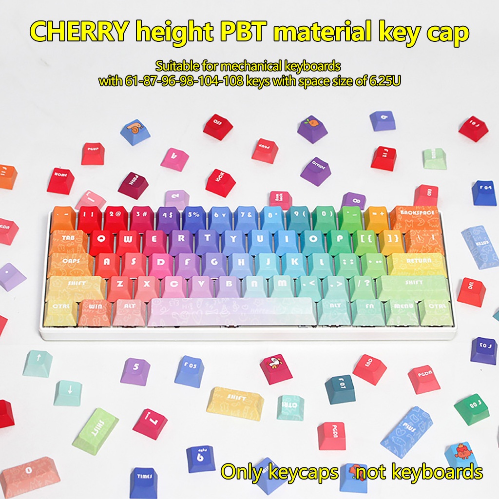 PBT Cherry Profile 130/131/128/135 Keys Color keycaps set for RK ...