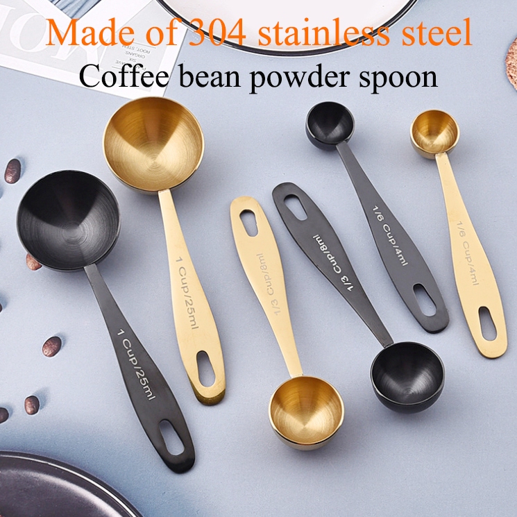 304 stainless steel coffee measuring spoon Kitchen Tools Spice Spoon ...
