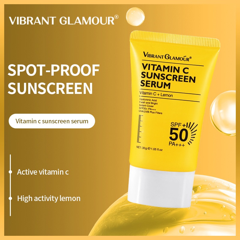 Vitamin C Sunscreen SPF50+Waterproof Isolation Ultraviolet P+++Moisturizing Brightening ...