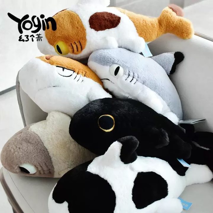 100cm Shark Cat Plush Toy Birthday Anniversary Gift Soft Sleeping ...