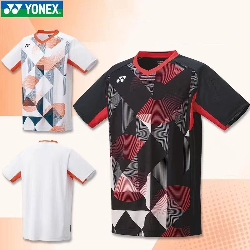 YONEX Korean version badminton shirt men's and women's mesh moisture ...