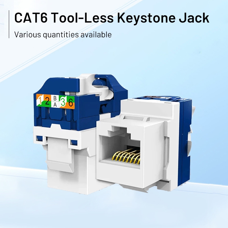 RJ45 Keystone Jack, CAT6 CAT5E CAT6A Tool Free Self-Locking Module ...