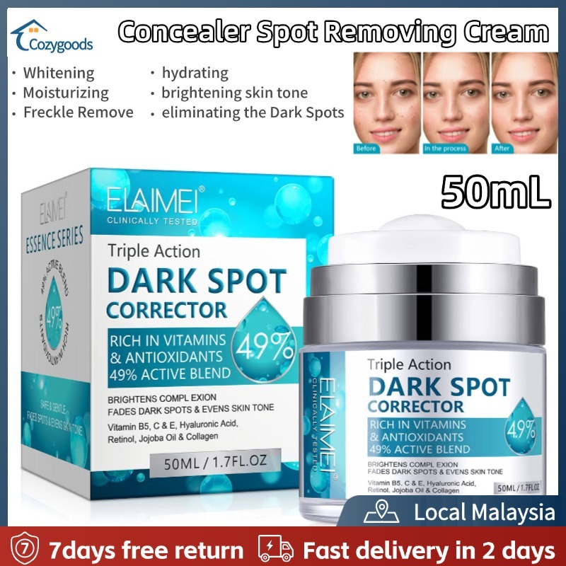 [Local delivery] ELAIMEI Dark Spot Corrector Cream Whitening Freckle Cream Powerful Removing ...