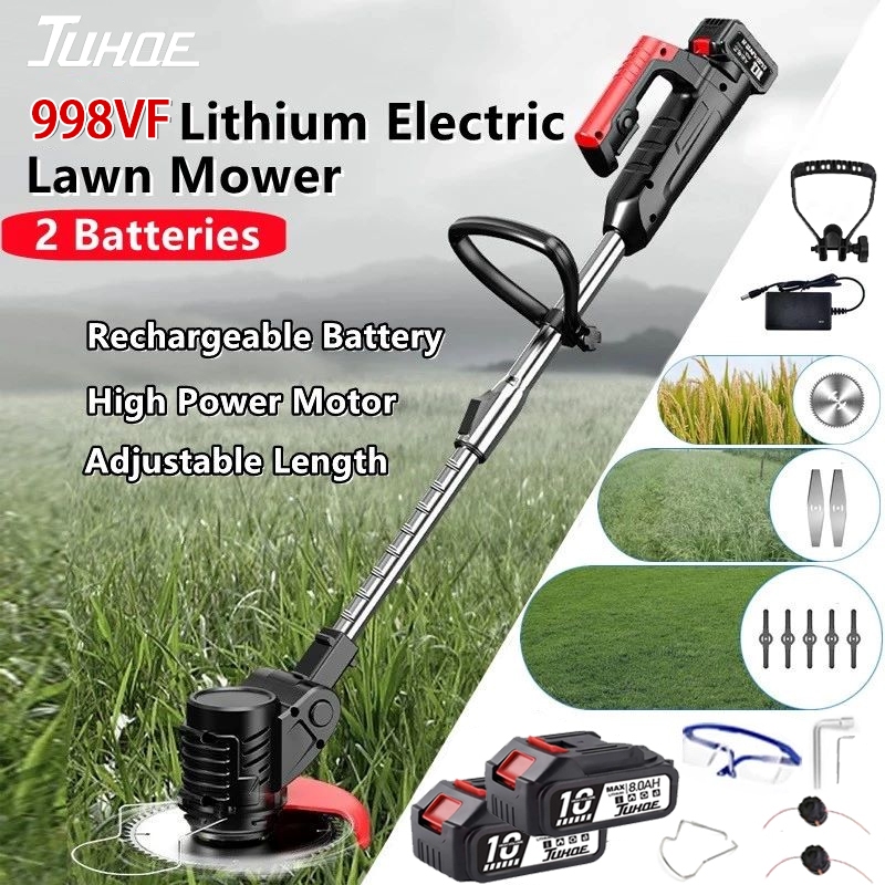 READY STOCK 998VF Mesin Rumput Bateri Cordless Grass Cutter Portable ...