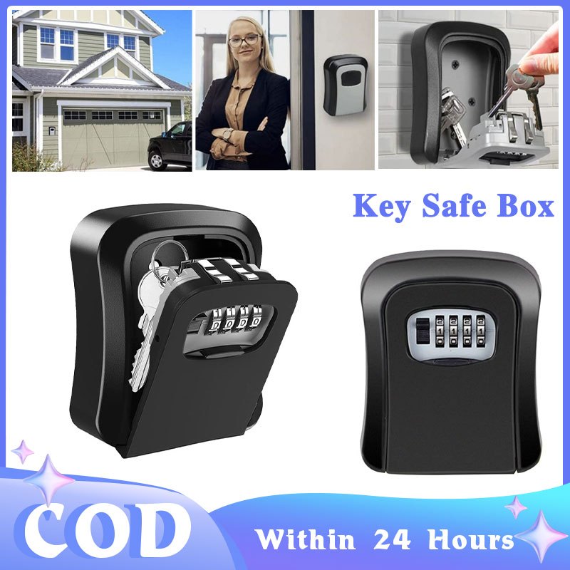 Wall-Mounted Key Code Safe Key Storage Safe The Door Key Is Placed In The Lock Box Waterproof ...