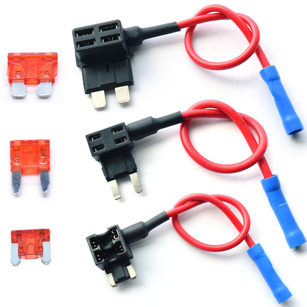 3Pcs Car Mini Micro Standard Fuse Blade Fuse Holder Tap Adapter Add-a ...