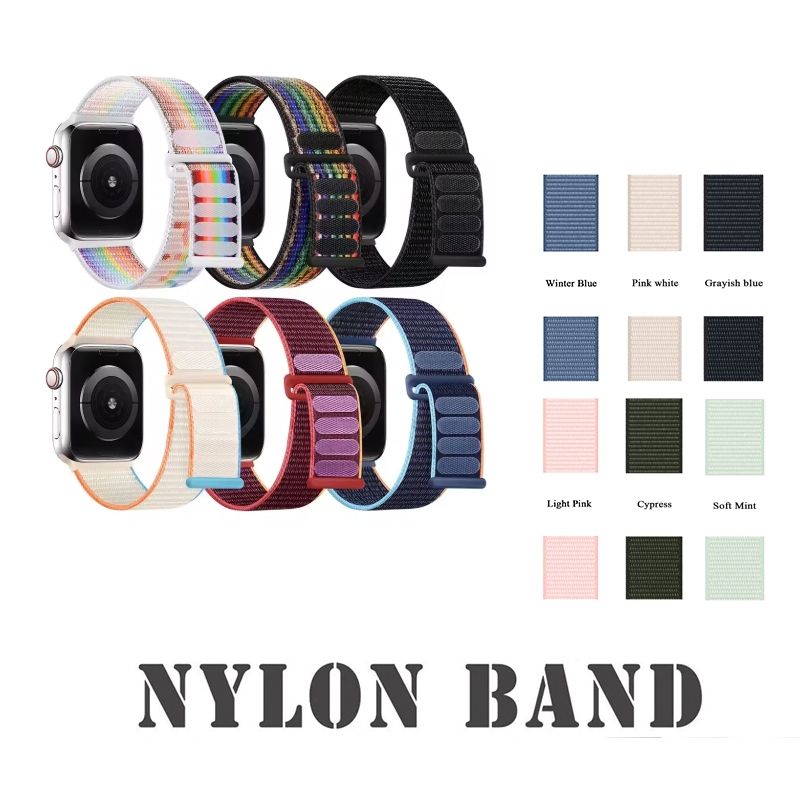 Nylon Sport Loop Strap Band for A watch Series 49mm 46mm 38mm 40mm 42mm ...