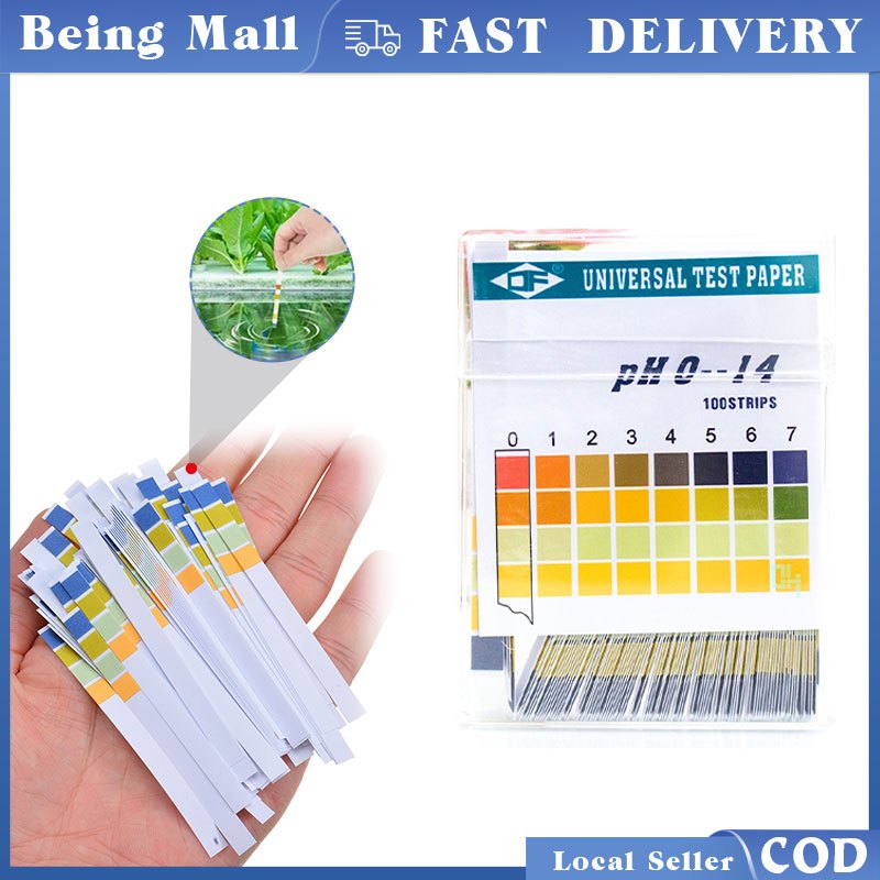 100Pcs/BoxPH Strips Plastic PH Test Paper Strips Universal PH 0-14 for ...