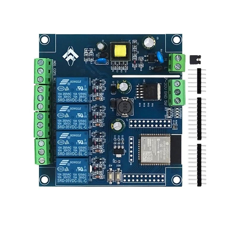 AC / DC power supply ESP32 WiFi Bluetooth ble 4 channel relay module ESP32-WROOM development ...