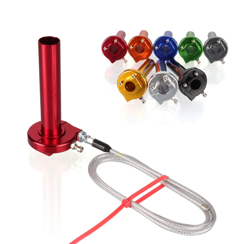 Universal Motorcycle 7/8" 22mm CNC Throttle Grip Twist Quick Action Gas ...